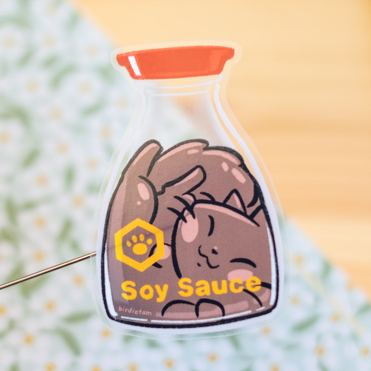 Vinyl sticker (transparent) - Soy sauce cat – Birdie Tam
